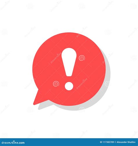 Exclamation Mark In Bubble Speech Vector Icon Concept Os Attention Or Warning Sign Stock Vector