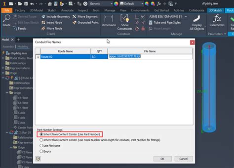 How To Populate Part Number For Tube And Pipe Components In Inventor