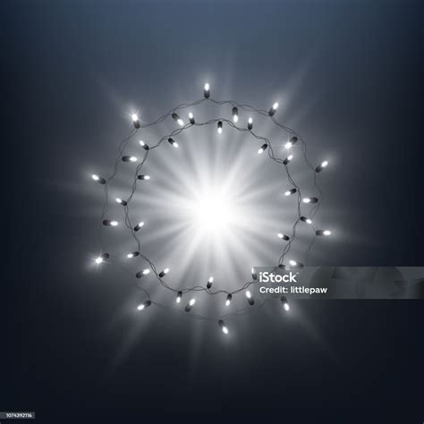 배경 디자인 Led 램프 화 환 화 환 프레임 벡터 일러스트 레이 션 샤인 0명에 대한 스톡 벡터 아트 및 기타 이미지 0명