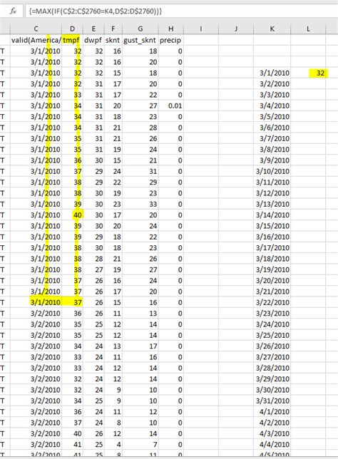 Maxif Equation Issue Not Returning Correct Max Value Rexcel