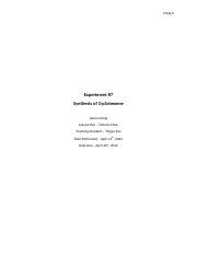 Lab7 Docx Dang 0 Experiment 7 Synthesis Of Cyclohexene Lauren Dang