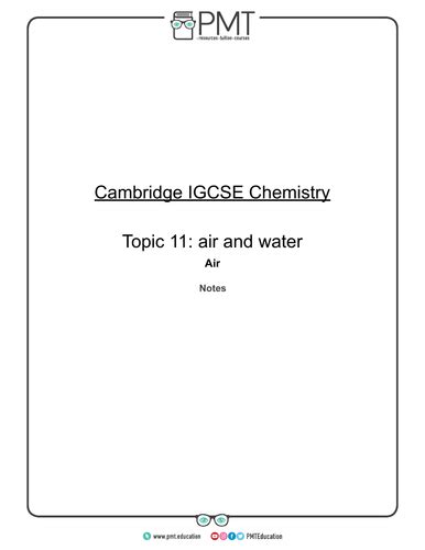 Cie Igcse Chemistry Notes Teaching Resources