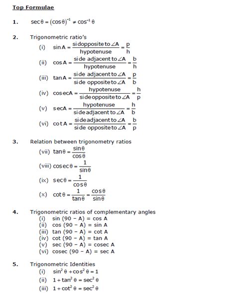 Cbse Class 10 Mathematics Some Application Of Trigonometry Notes