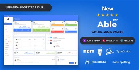 able pro bootstrap 5 angular 13 and react admin template explore a world of gpl theme and