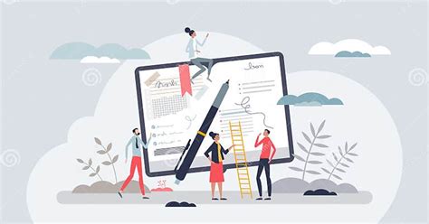 Notepad Journaling And Scrapbook Diary For Writing Tiny Person Concept Stock Vector