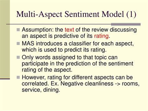Ppt A Joint Model Of Text And Aspect Ratings For Sentiment