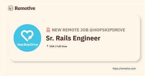 Hiring Sr Rails Engineer Hopskipdrive