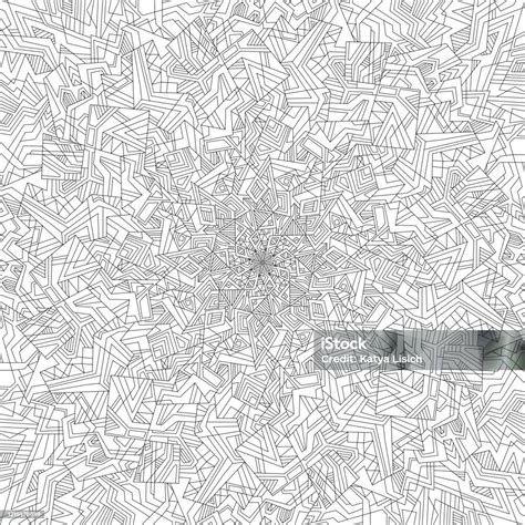 기하학적 만다라 색칠 공부책입니다 아름다운 휴식 Dud 흑백 장식 추상적인에 대한 스톡 벡터 아트 및 기타 이미지 추상적인 패턴 기하 도형 Istock