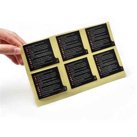 Multi Page Leaflet Label Leaflet Sticker Double Layer Sticker Polyester Sticker Label Multi Page