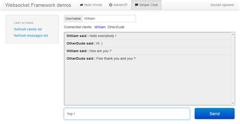 github wmcmurray websocket framework contains a generic php server and a javascript client