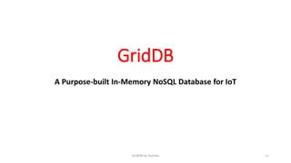Purpose Built NoSQL Database For IoT By Basavaraj Soppannavar PPT