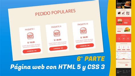 Pagina Web Con Html 5 Y Css 3 😏 Sección 6 Youtube