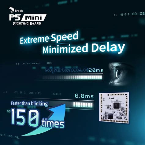 Mini Hitbox Pcb Arcade Leverless Controller Ps5 Fighting Game Encoder Brook P5 Mini Fighting