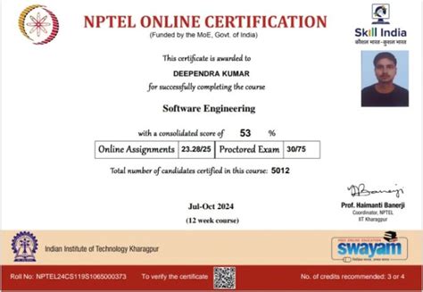 Deependra Keshri On Linkedin Nptel Softwareengineering