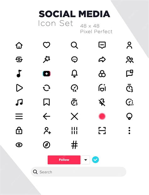 Premium Vector Social Media Vector Icon Set User Interface Icon Pack Outline