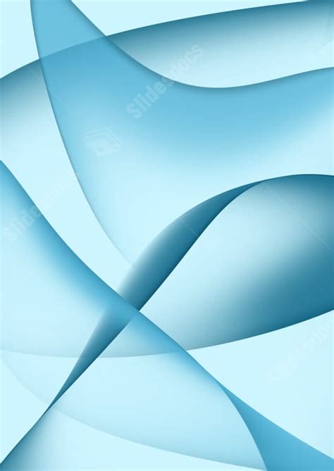 Translucent Blue Abstract Glass Page Border Background Word Template