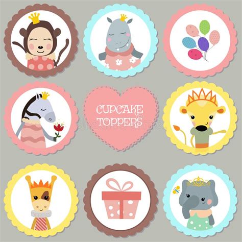 Sistema De Etiquetas Con Tema De La Princesa Ilustración del Vector Ilustración de regalo