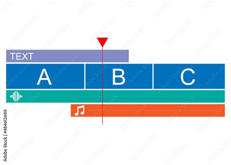 เวกเตอร์ Stock Timeline Video Editing Software Timeline Window Display For Editor And Post