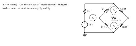 Solved Points Use The Method Of Mesh Current Chegg Com