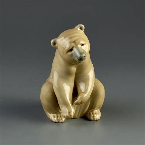 Винтажная фарфоровая статуэтка Испания Lladro 1205 Good Bear Медведь купить за 13000 руб в