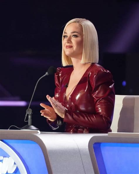 Katy Perry In Red Latex Dress At American Idol 13 Photos Video