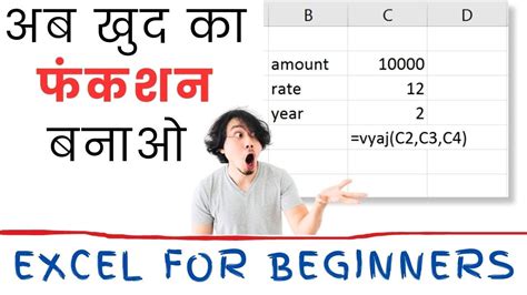 Creating Simple Custom Functions In Excel Excel Me Khud Ka Formula Banaye Youtube