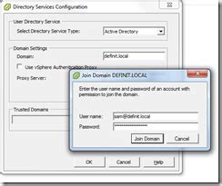 VSphere Security Active Directory Authentication DefinIT