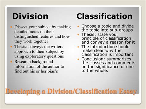 Topics For Division And Classification Essays Telegraph