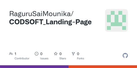 Github Ragurusaimounikacodsoftlanding Page