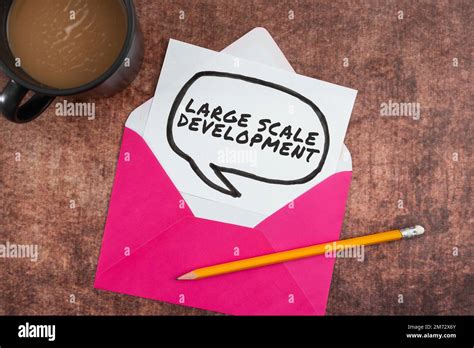 Writing Displaying Text Large Scale Development Business Idea Very