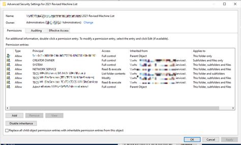 Ntfs Inheritance Wording Rwindowsserver