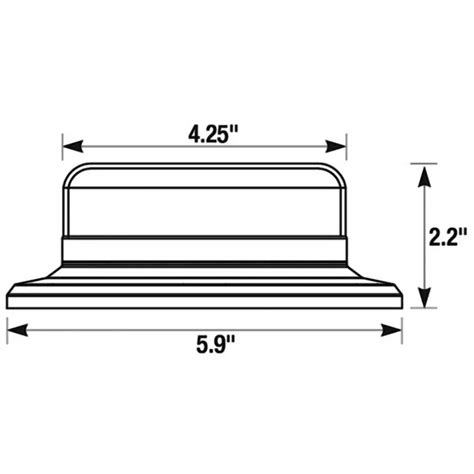 Low Profile Class 1 Led Amber Warning Beacon 6 Wide Mill Supply Inc