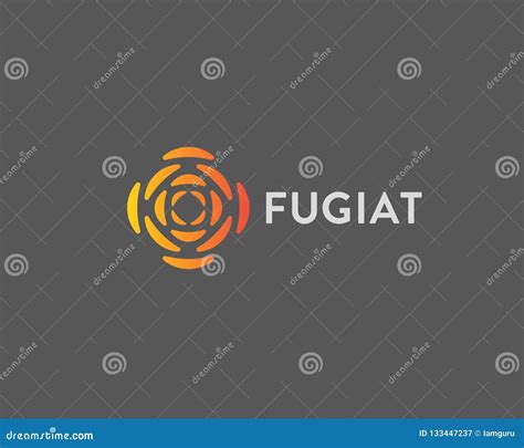 Abstract Circle Segment Logo Geometric Flower Rose Energy Tech Vector