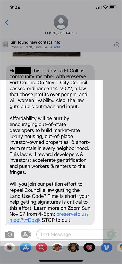 anyone else receive a preserve fort collins text message r fortcollins