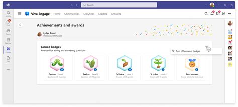 Answers In Viva Answer Questions And Earn Badges Microsoft Support