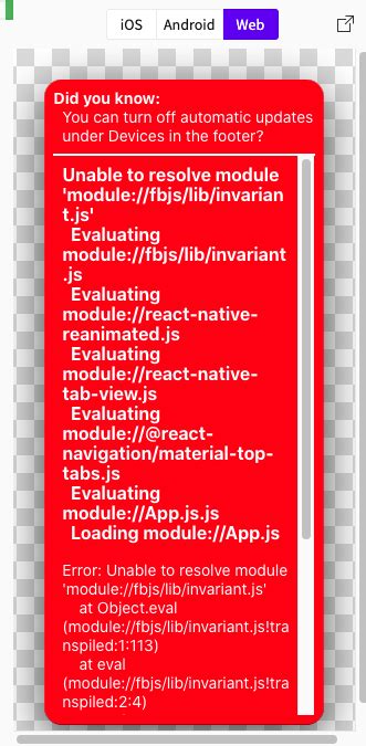 Unable To Import Reanimated · Issue 41 · Exposnack Web · Github