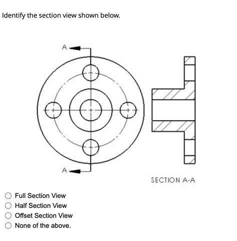 Solved Identify The Section View Shown Below Full Section