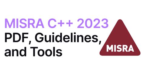 Misra C 2023 Pdf Guidelines And Tools Updated