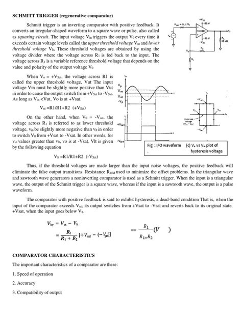 integratedelectronics unit 2 schmitt trigger opamp pdf
