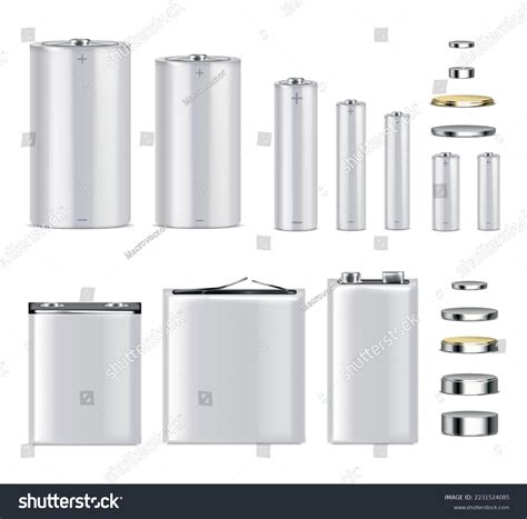 Lithium Salt Alkaline Batteries Different Sizes Stock Vector Royalty Free 2231524085