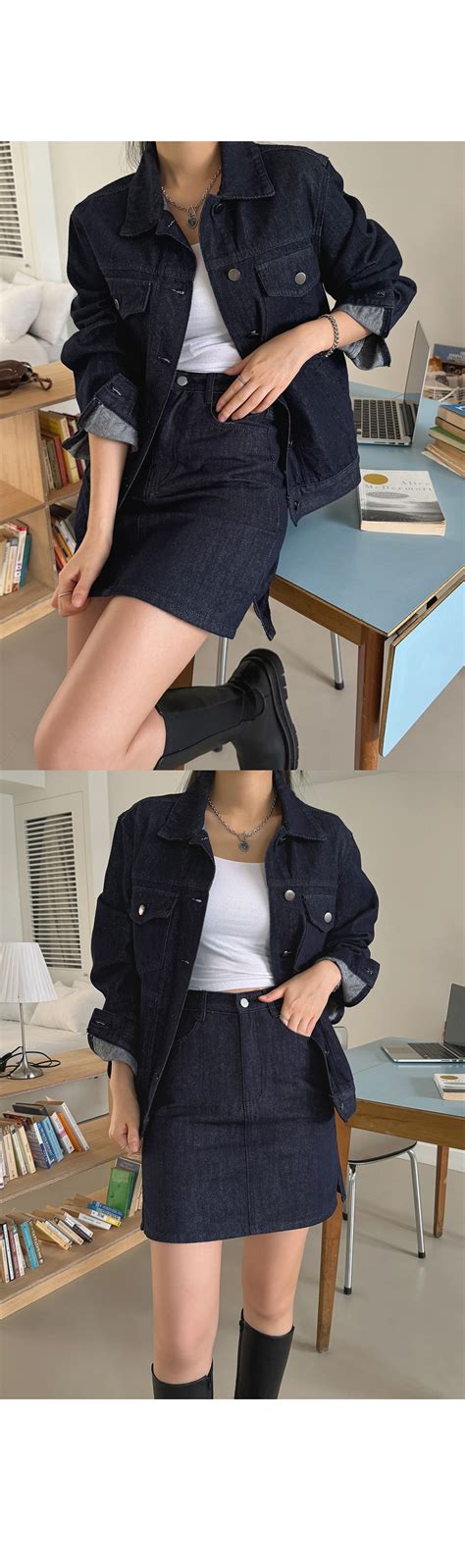 올시즌 Made 트리니 생지 데님 스커트 Sk012 자체제작청치마치마h라인a라인미니스커트4부빅사이즈진청인디고트임슬릿