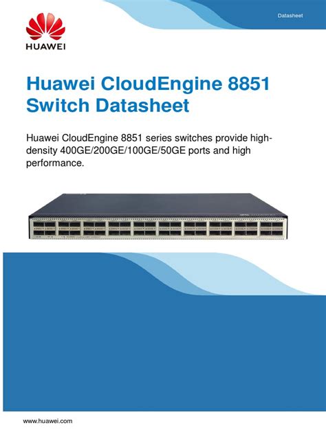 Huawei Cloudengine 8851 Switch Datasheet Pdf I Pv6 Computer Network