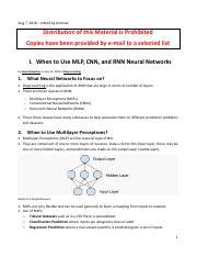 5 Tutorials ANN CNN Aug 7 Pdf Aug 7 2018 Edited By Andrew Distribution Of This Material Is