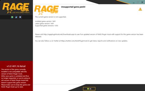Rage Plugin Hook Is Out Of Date With Current Game Version RDRFR Help Support RDR Mods Com