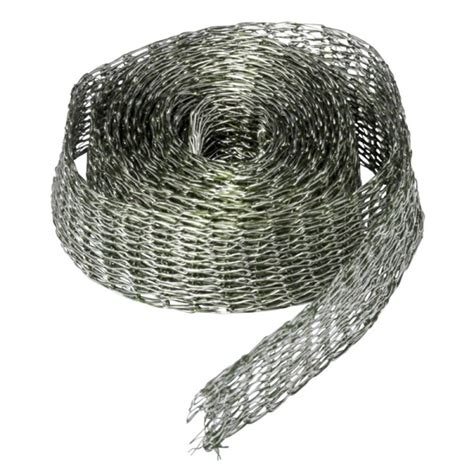 Titan Mesh Collier Band 1cm X 1m Blau Silber Meliert Perlen