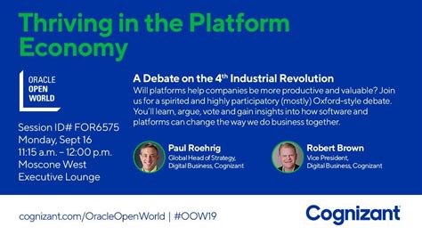 sriram krishnamoorthy on linkedin oracleopenworld cognizant oow19