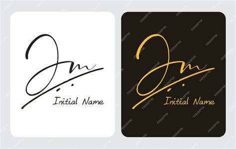 Premium Vector Jm J M Initial Handwriting Jm Initial Handwriting Signature Logo Template