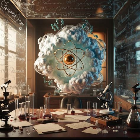 Chemical Compounds And Scientific Formula Lab Premium Ai Generated Image