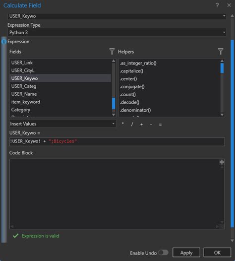 solved help with field calculator adding text to end of esri