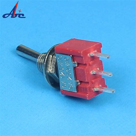M6 Red Switch On Off On 3 Position 3 Pins Mini Toggle Switch With PC Terminals Toggle Switch